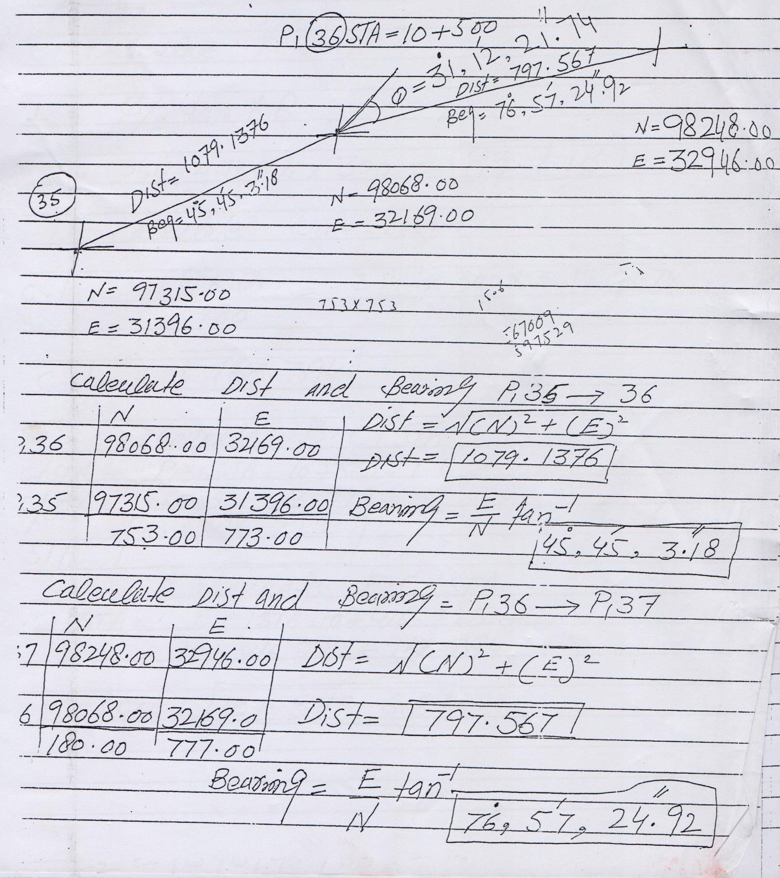How To Calculate Distance And Bearing Between Coordinates Engineering